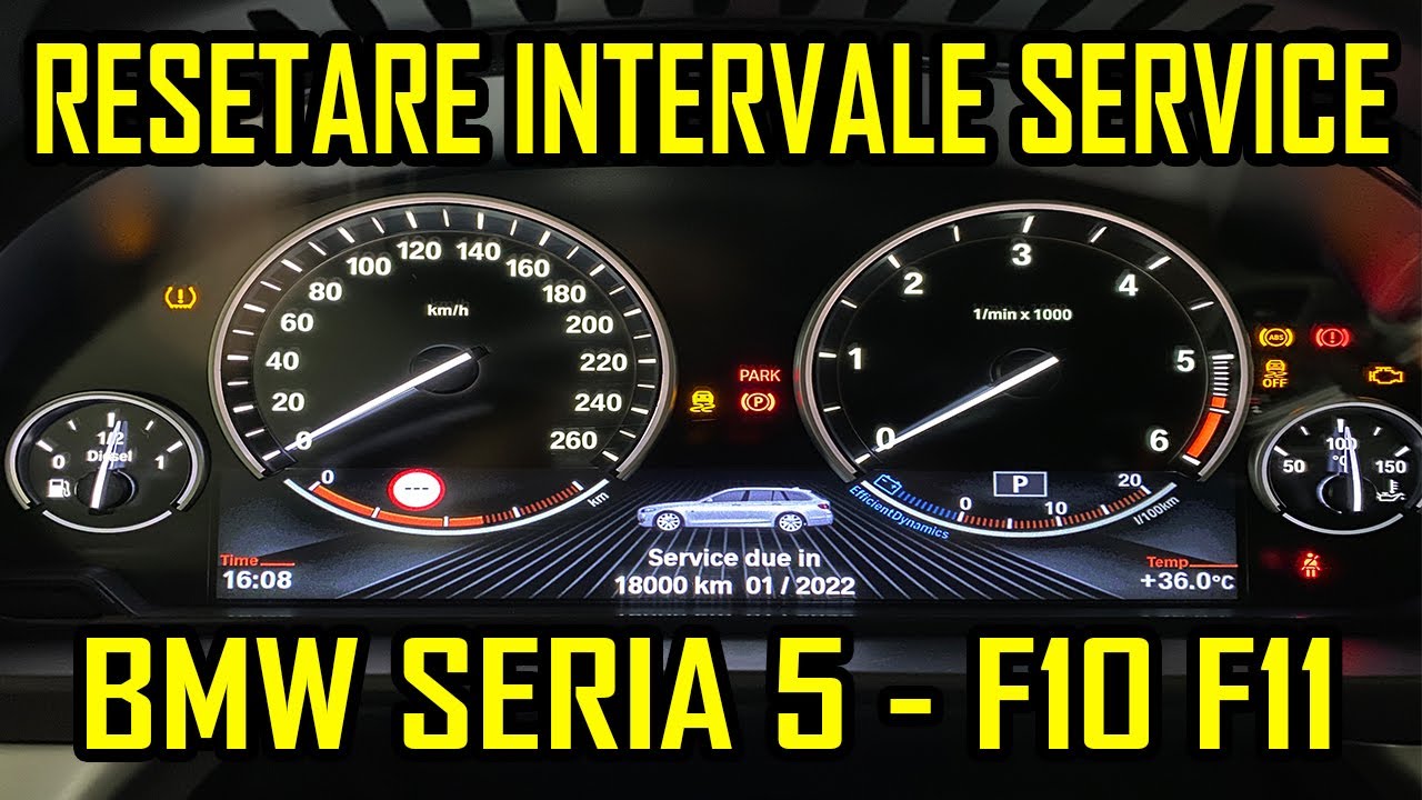 BMW F10 F11 Resetare Interval Service - YouTube