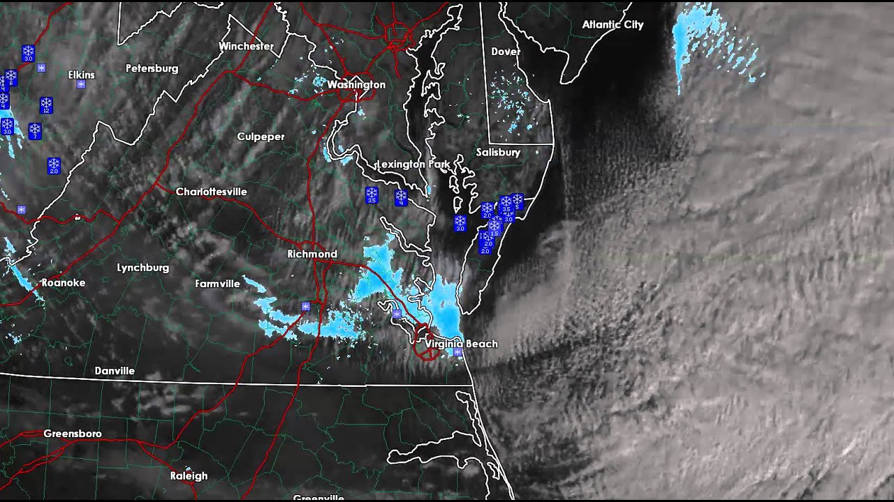 Chesapeake Bay Effect Snow band 1/24/2013 - YouTube