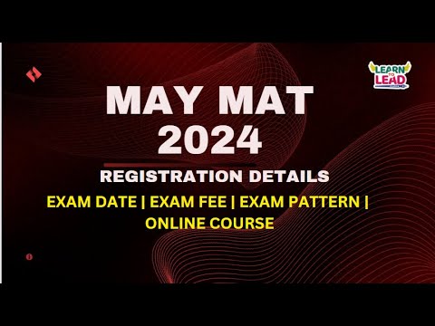 MAY MAT 2024 | Exam Date | Fee | Exam Pattern | Online Course #mat2024 ...