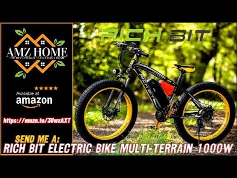 Overview RICH BIT Electric Bike,48V 12.5Ah Removable Battery 1000W ...