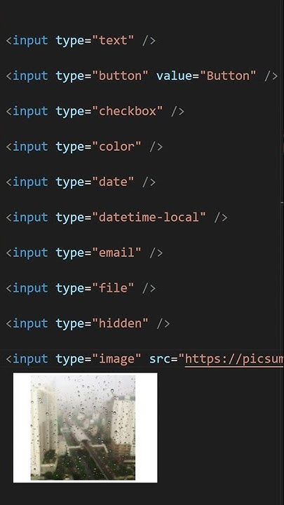 HTML All Input Types - YouTube