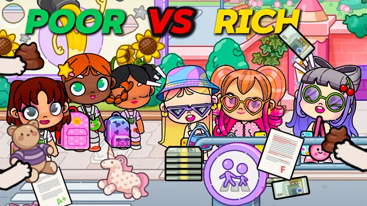 Poor Students VS Rich Students \ School Story \ Avatar World Story ...