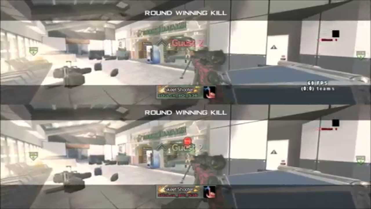 Mw2 mod menu trickshotting splitscreen fun 2015 p3 - YouTube