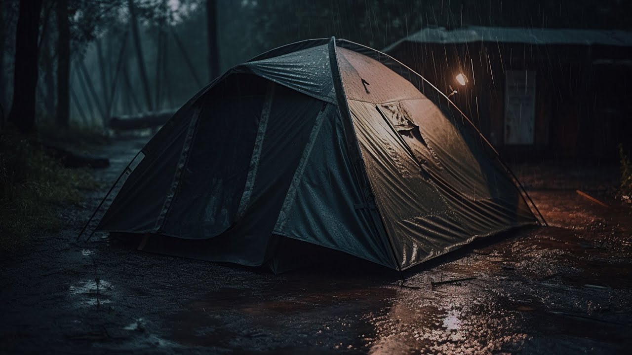 Fall Into Sleep In A Tent On Rainy Night | Heavy Rain On Tent ...