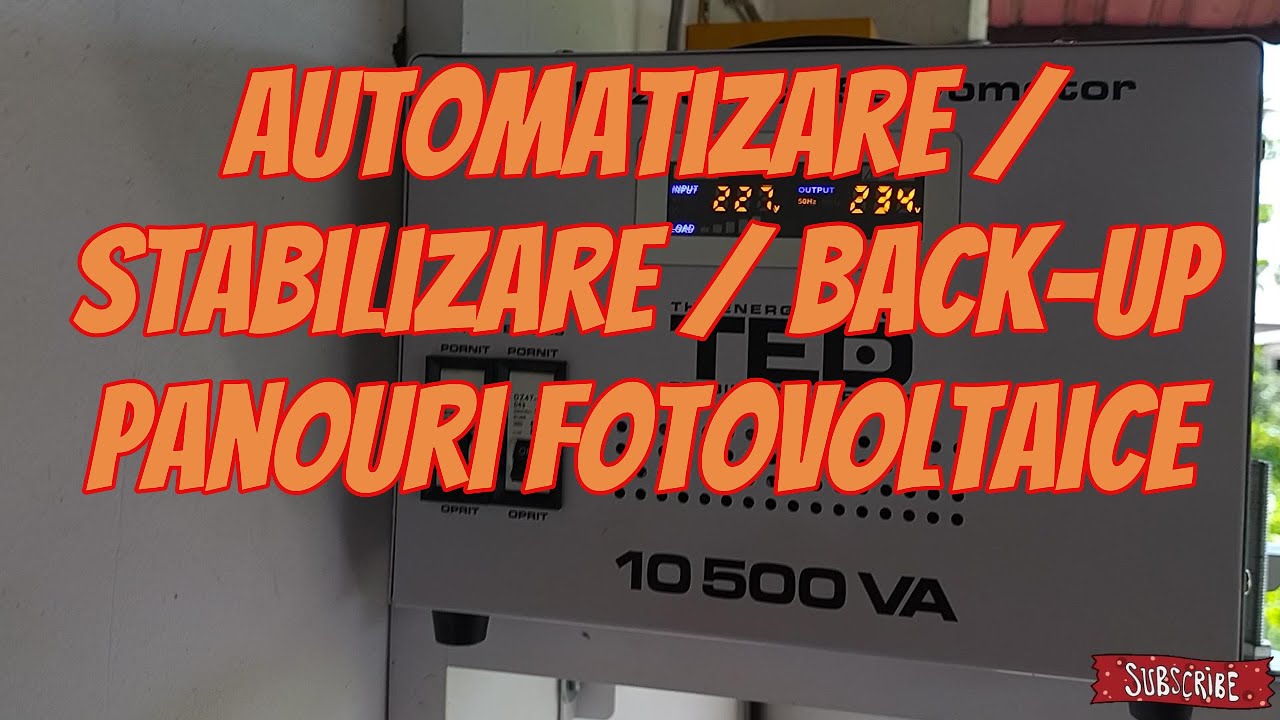 Automatizare / Stabilizare tensiune si back up la panouri fotovoltaice ...