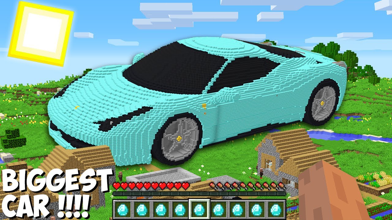 Who PARKED THE BIGGEST DIAMOND SUPER CAR NEAR THE VILLAGE in Minecraft ...