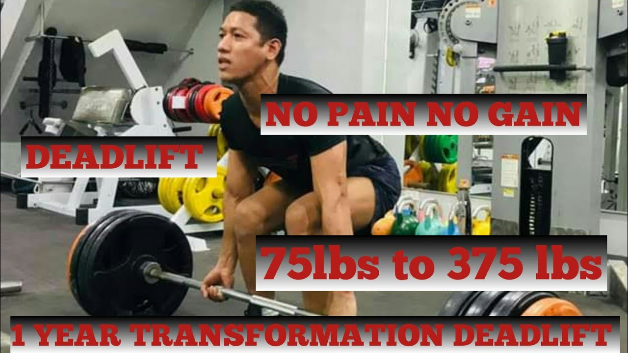 1 YEAR TRANSFORMATION DEADLIFT 75LBS TO 375LBS VLOG#33 - YouTube