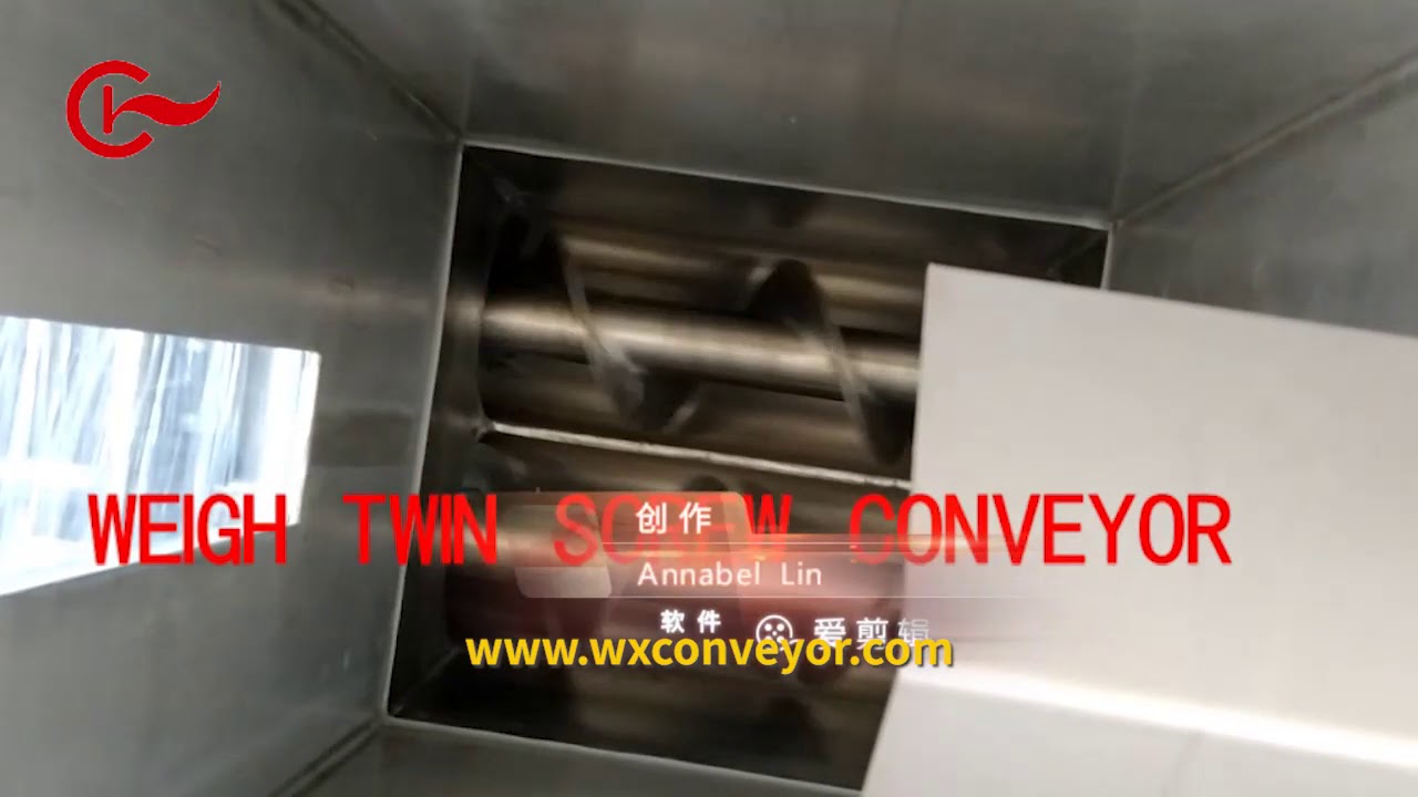 DLS200 Twin shafted weigh screw conveyor - YouTube