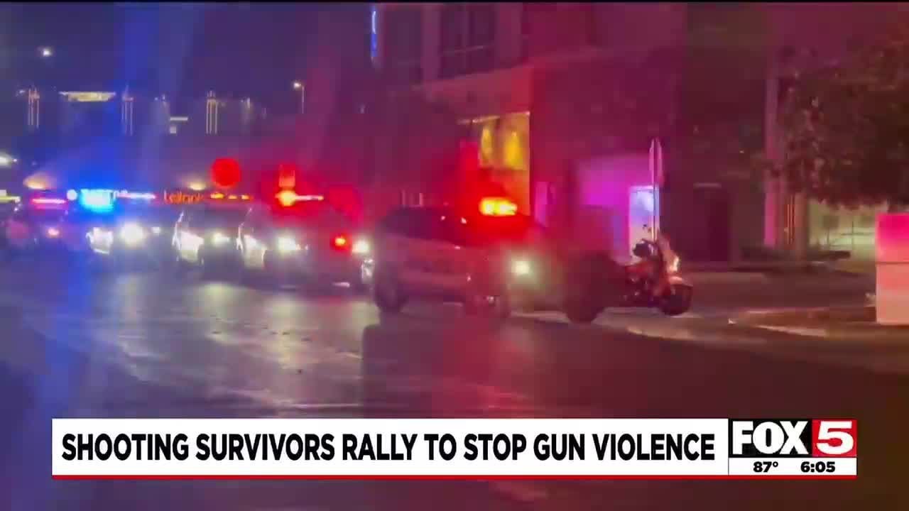 UNLV shooting survivors rally to stop gun violence - YouTube