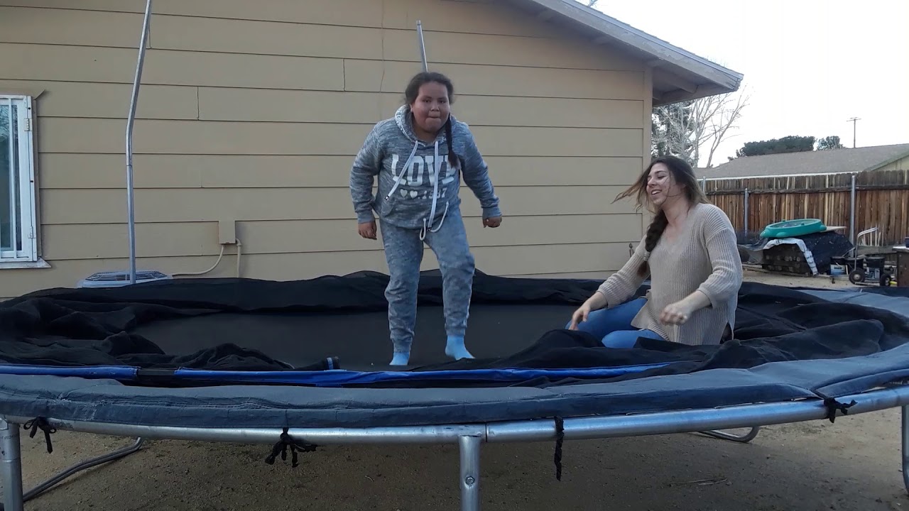 Trampoline challenges ft. Jessica - YouTube