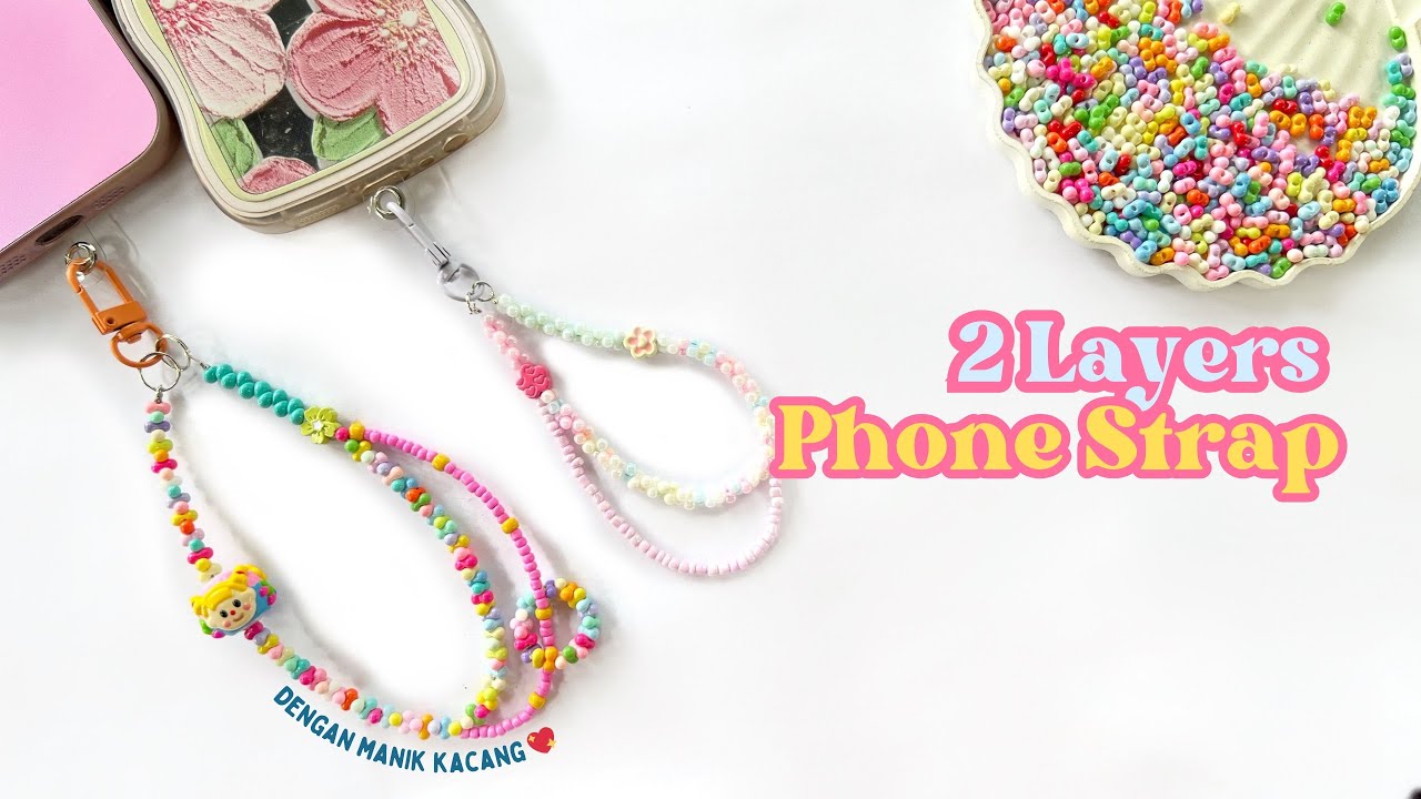Tutorial Phone Strap Layer 🍭💖 | DIY Phone Strap | Gantungan Handphone ...