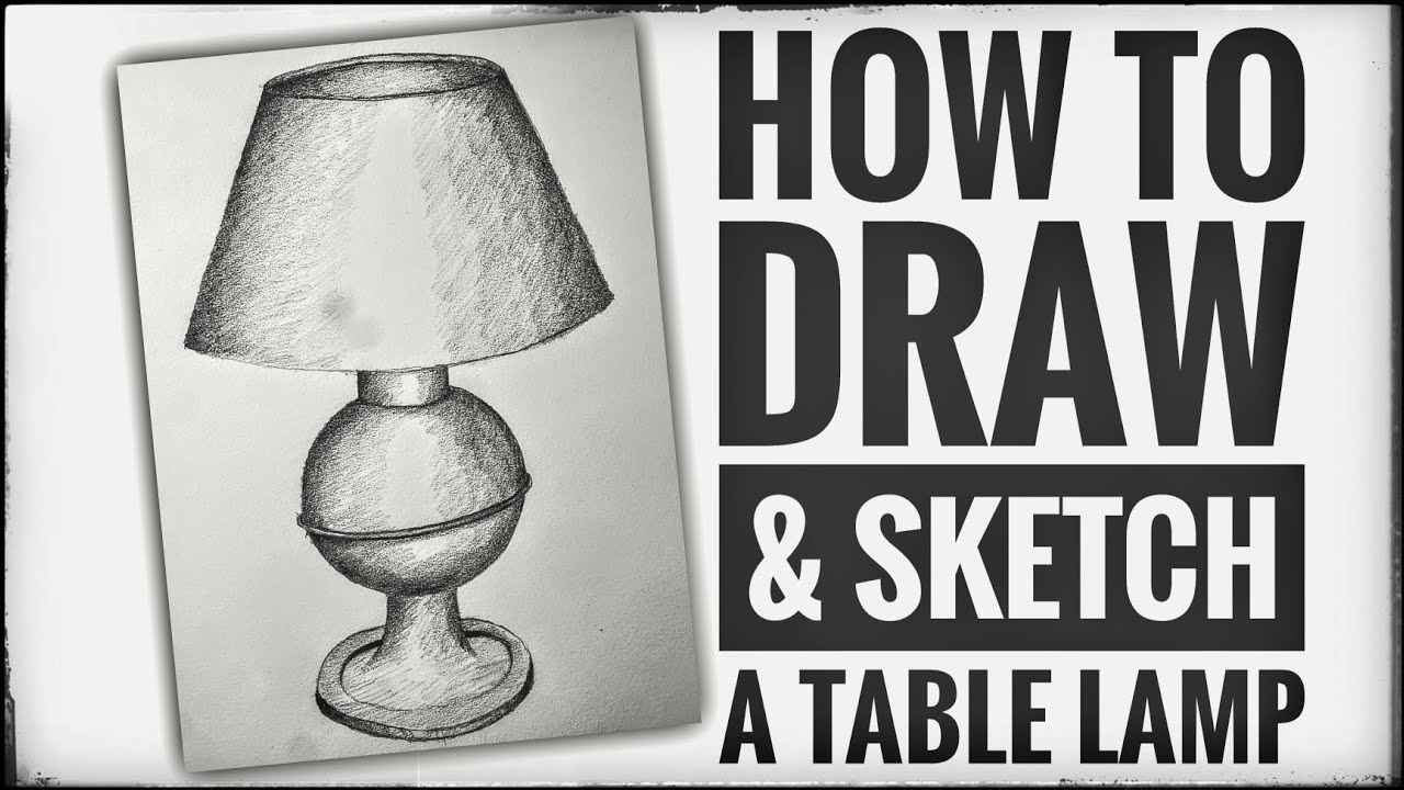 Easy Table Lamp Drawing Tutorial | Learn How to Sketch Light #drawing # ...