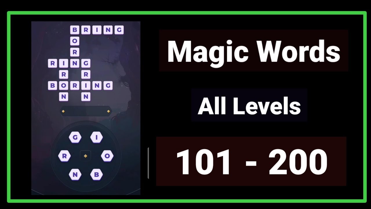 Magic Words All Levels 101 - 200 Walkthrough Solution - YouTube