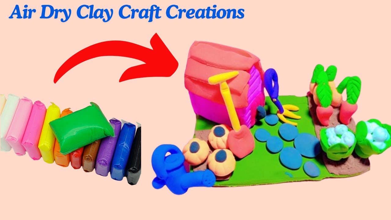 How To make Veggie Garden House With Clay || DIY Clay Garden House ...