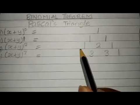 BINOMIAL THEOREM: Pascal's Triangle - YouTube