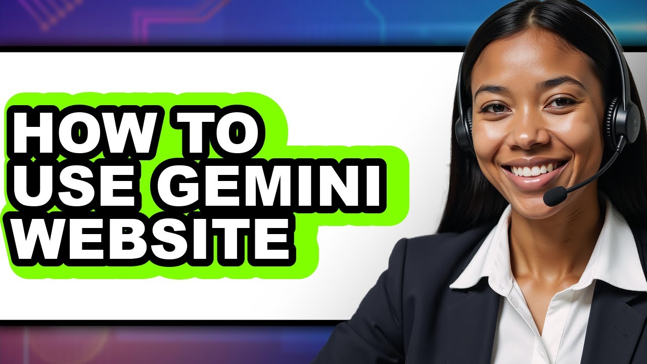 How to Use Gemini Website - Easy Guide - YouTube