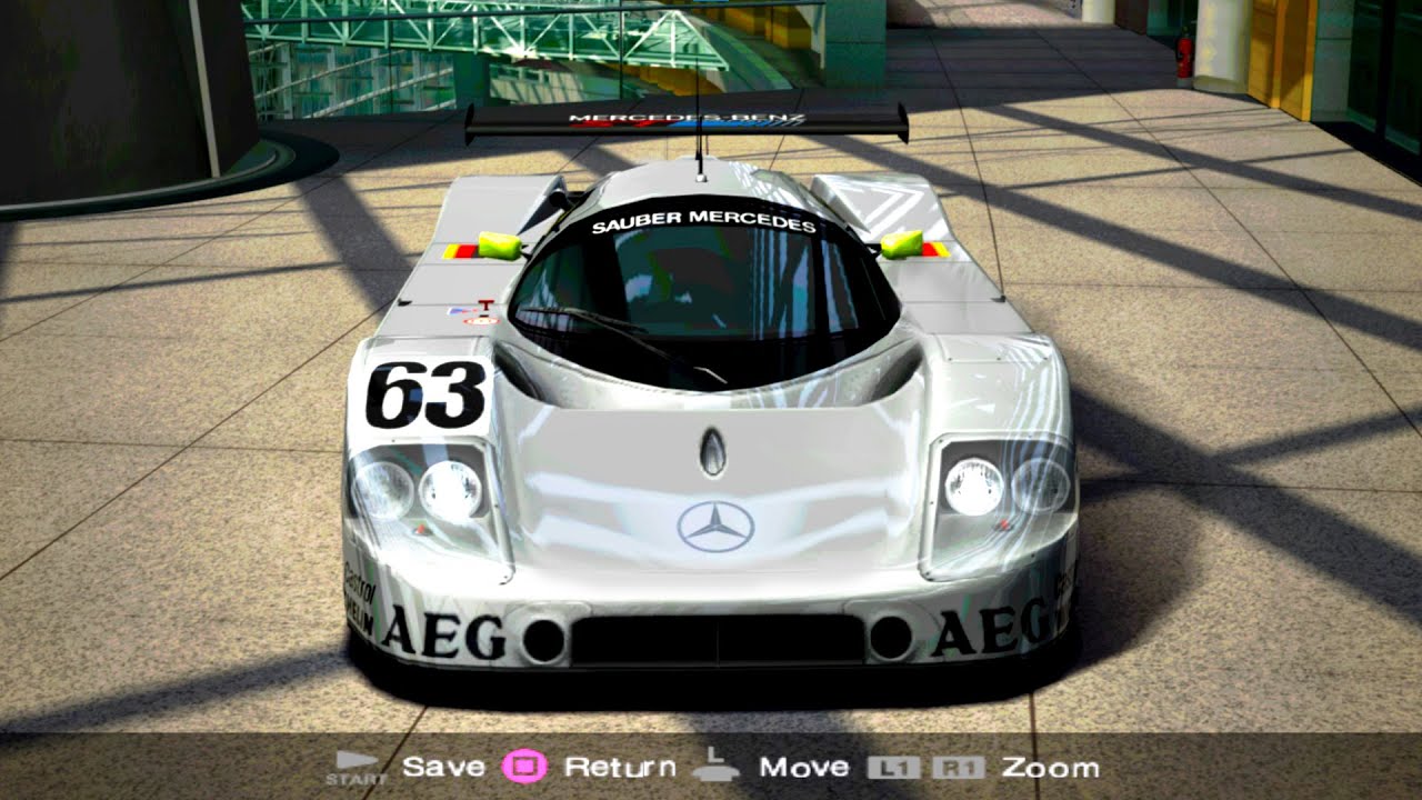Gran Turismo 4 Sauber Mercedes C9 Race Car '89 Max Speed - YouTube