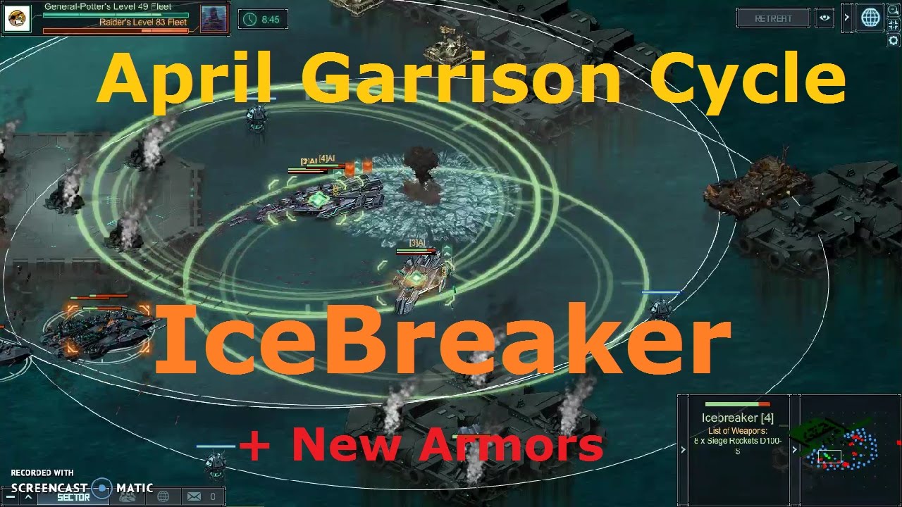Battle Pirates [ICEBREAKER] April Garrison Targets - YouTube