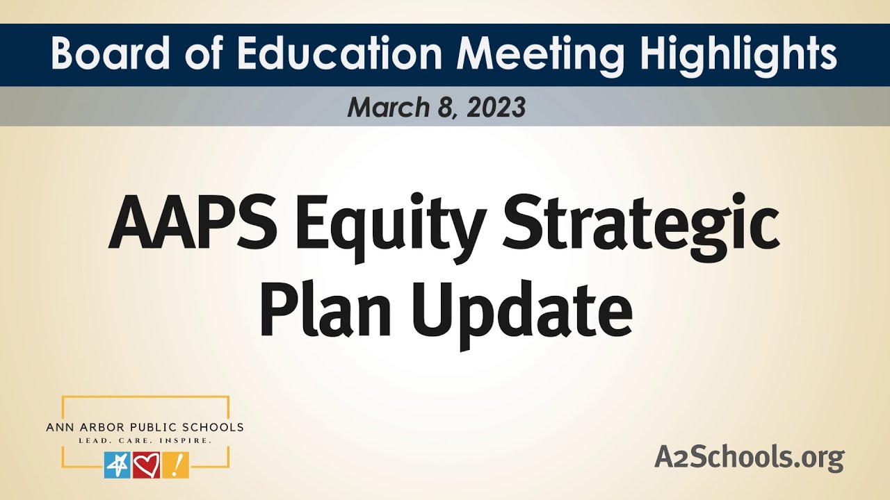 AAPS Equity Strategic Plan Update | March 8, 2023 | Board of Education ...