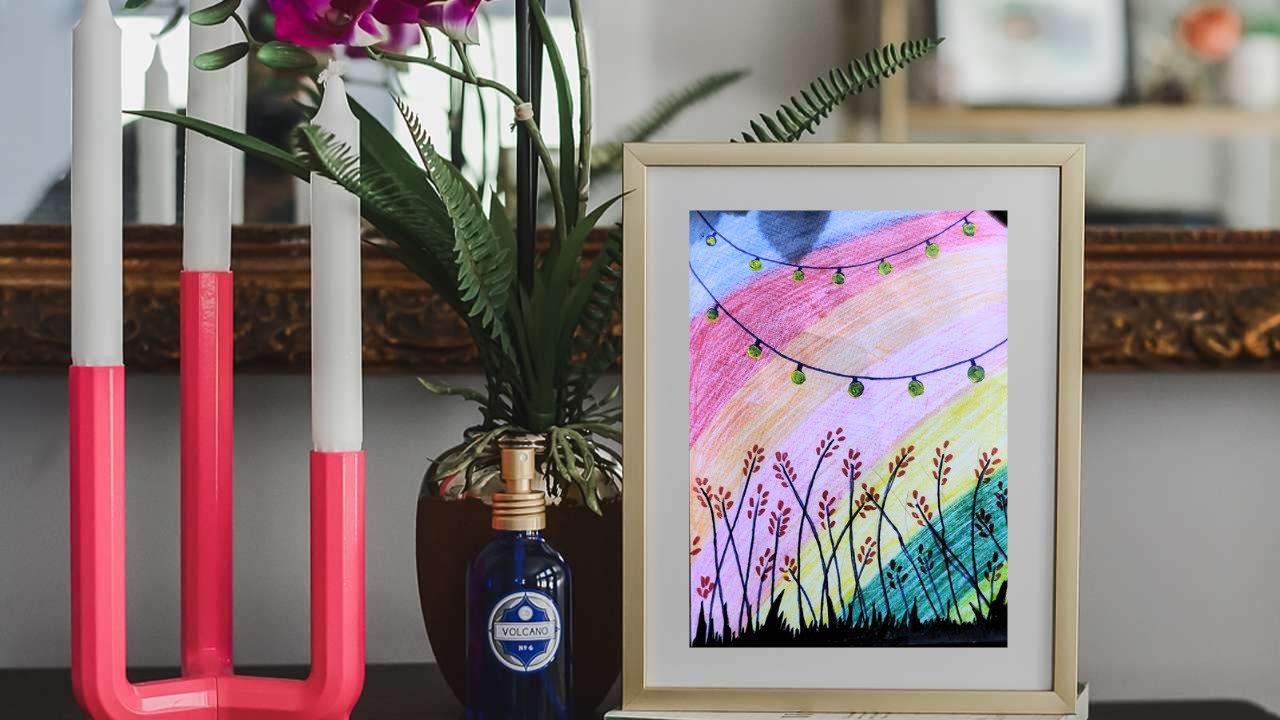 Small fairy light drawing ideas || colorful drawing || easy drawing ...