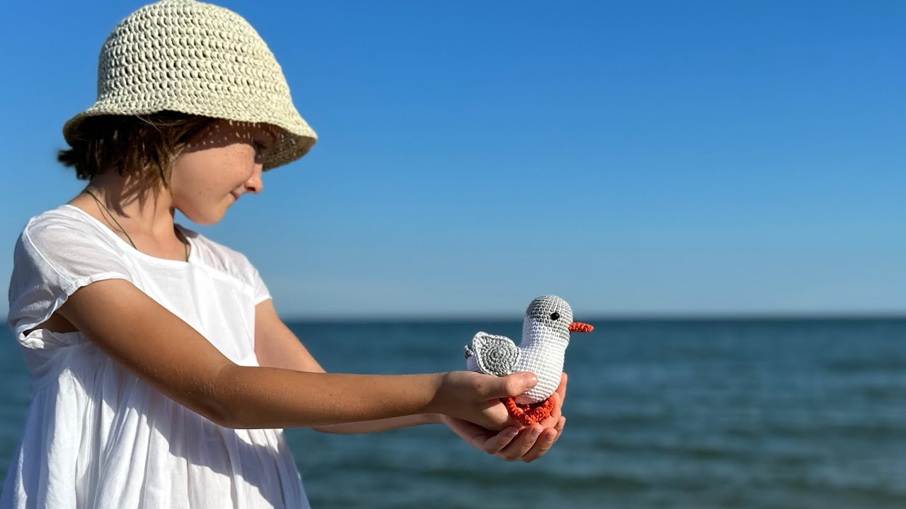 tutorial: crochet SEAGULL, part 2 - YouTube
