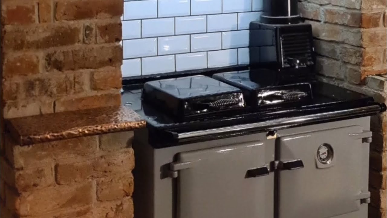 Rayburn Supreme 355 Solid Fuel. Reclaimed brick slips. Lime mortar. DIY ...
