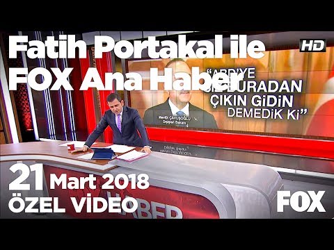 Erdoğan, ABD'ye meydan okudu!  21 Mart 2018 Fatih Portakal ile FOX Ana Haber