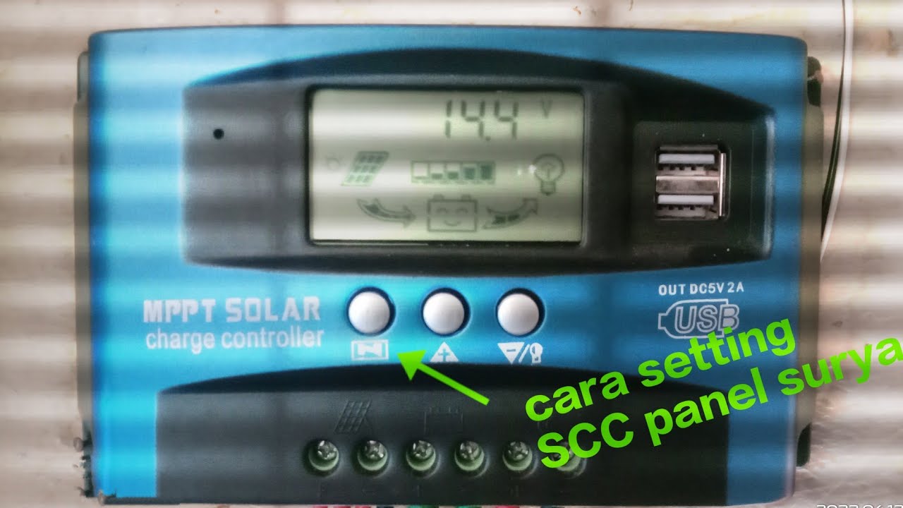 Cara setting SCC panel surya mppt 40a - YouTube