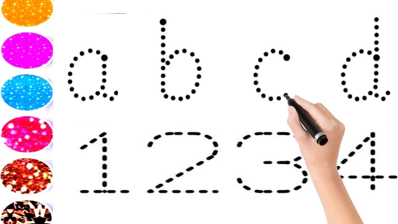 1 to 100 Numbers,ABCD,A For Apple,1234,ginti,Color for Toddlers,Dotted ...