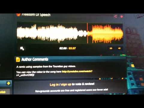 Tourettes Guy Remix  Freedom Of Speech  On Newsgrounds Website Audio Only