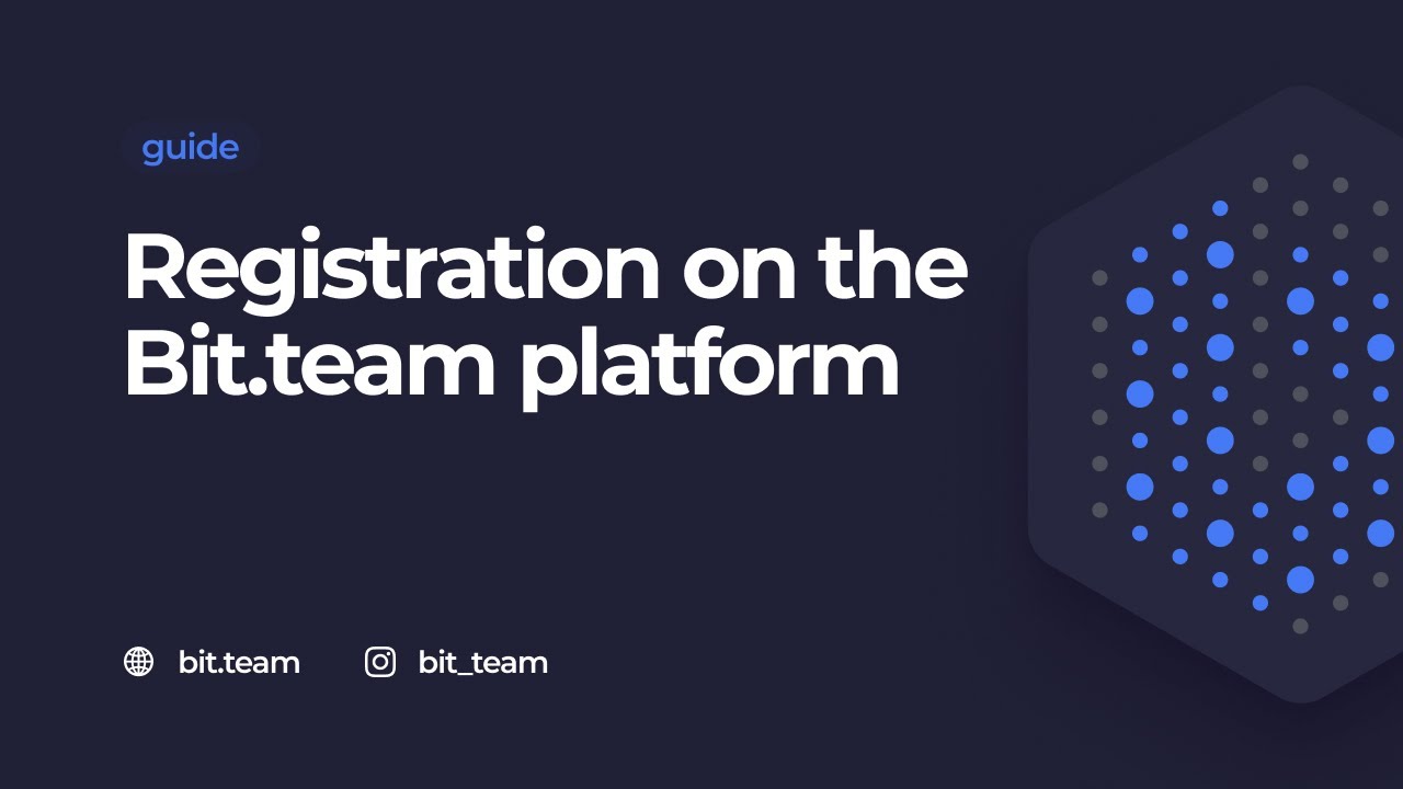 Registration on the Bit.team platform - YouTube