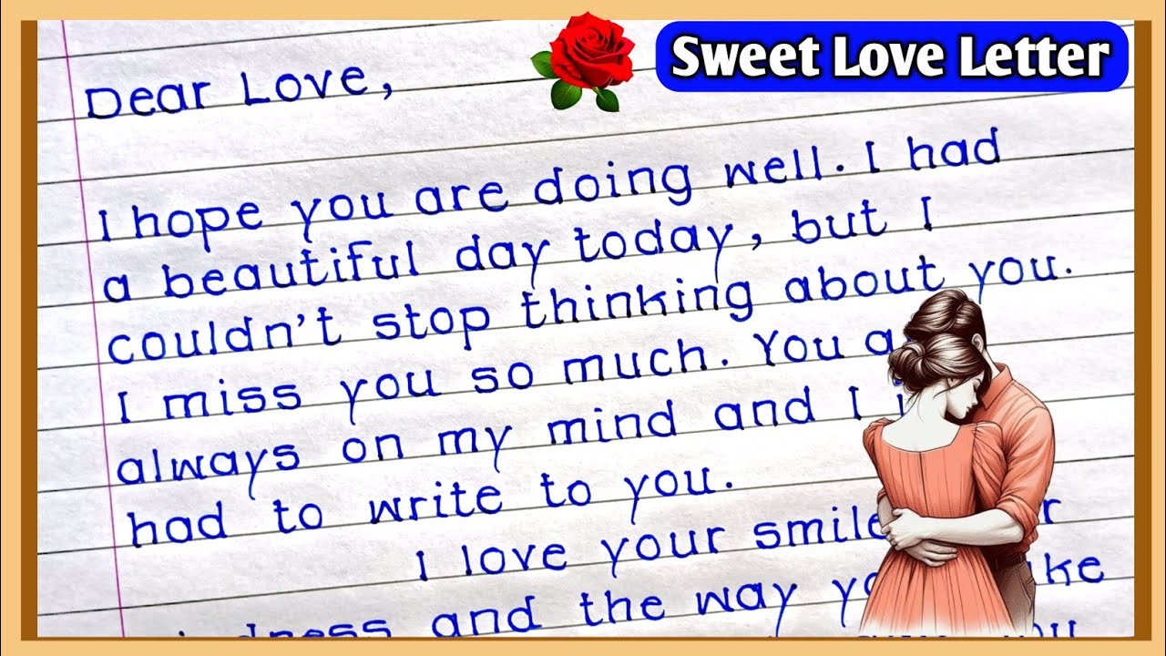 How To Write A Sweet Love Letter|| how to write a romantic love letter ...