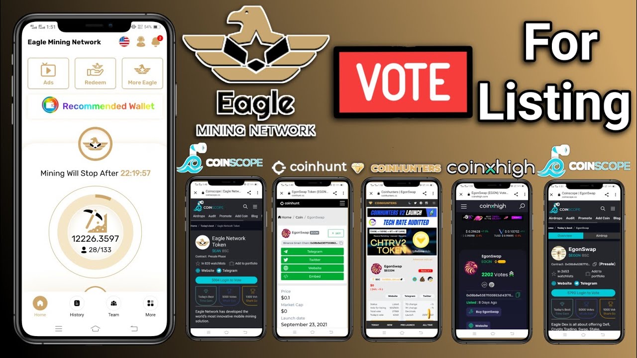 Eagle Network New Update | Eagle Listing Voting on Blockchain | EgonSwap listing update - YouTube