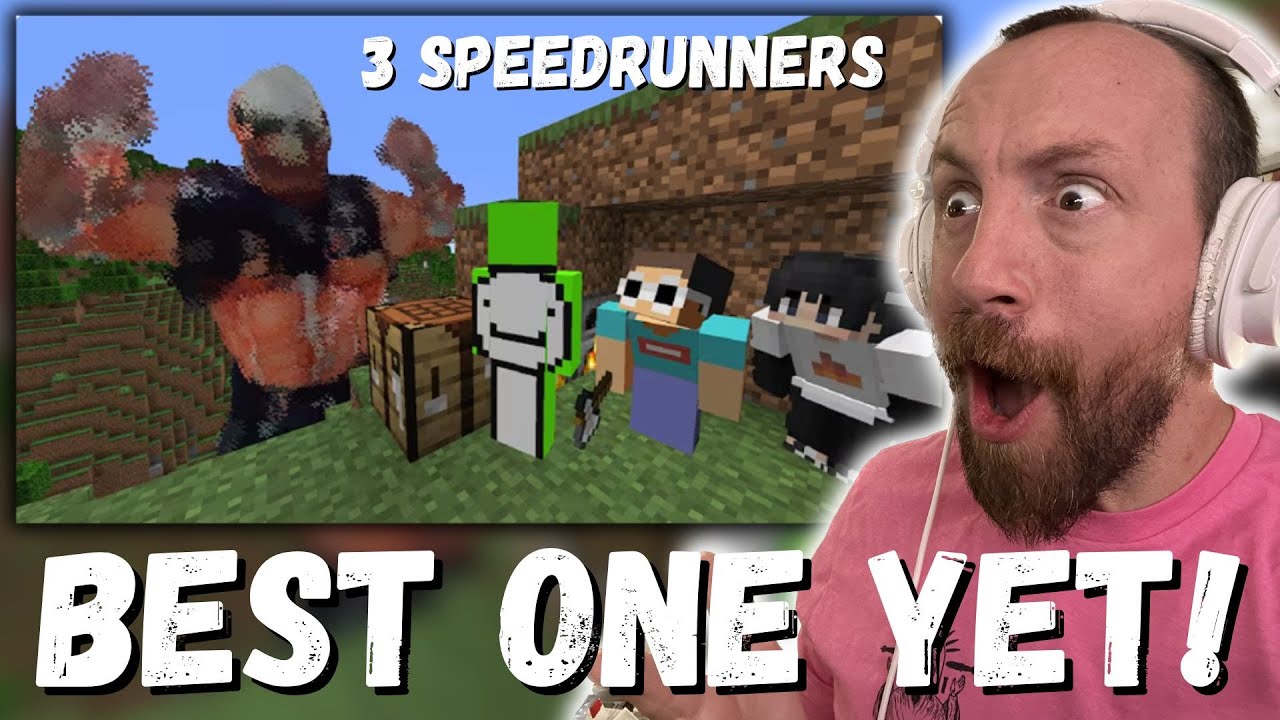 BEST ONE YET!!! Dream 3 Minecraft Speedrunners VS TITAN (REACTION ...
