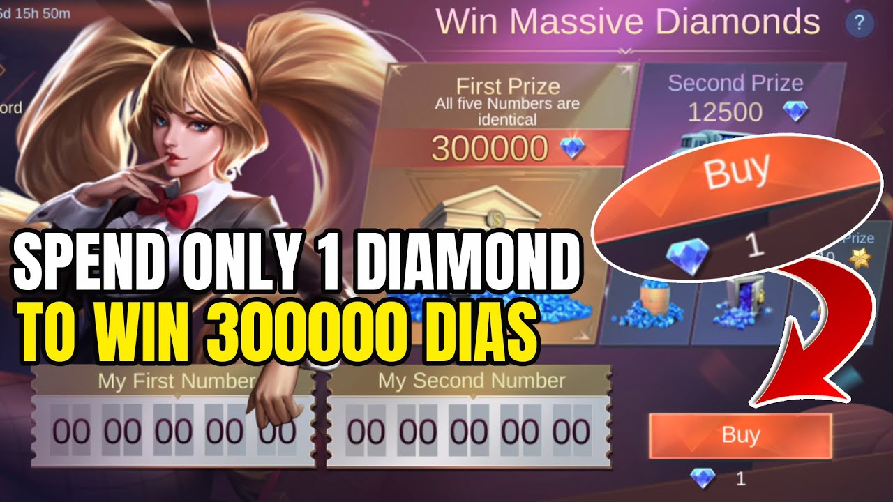SPEND 1 DIAMOND TO WIN 300K DIAMONDS ~ MEGA DIAMOND EVENT WIN MASSIVE ...