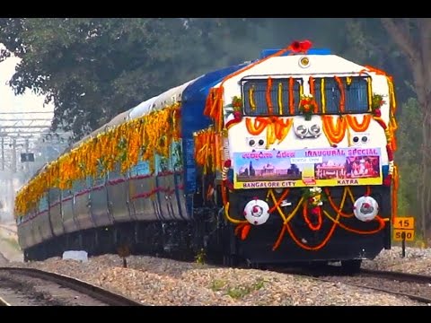 LONGEST PREMIUM TRAIN INAUGURAL RUN : INDIAN RAILWAYS. - YouTube