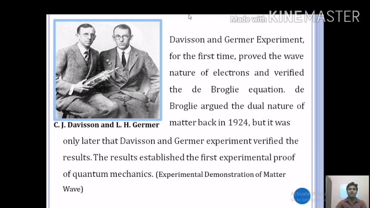 Lecture-6: Davisson and Germer Experiment - YouTube
