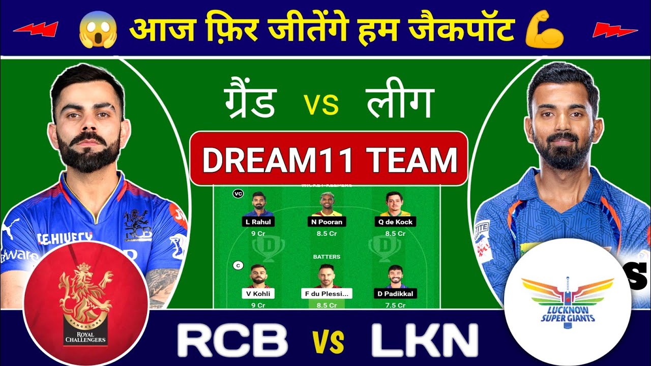 Rcb vs Lkn Dream11 Prediction 2024 Today Match, Rcb vs Lkn prediction ...