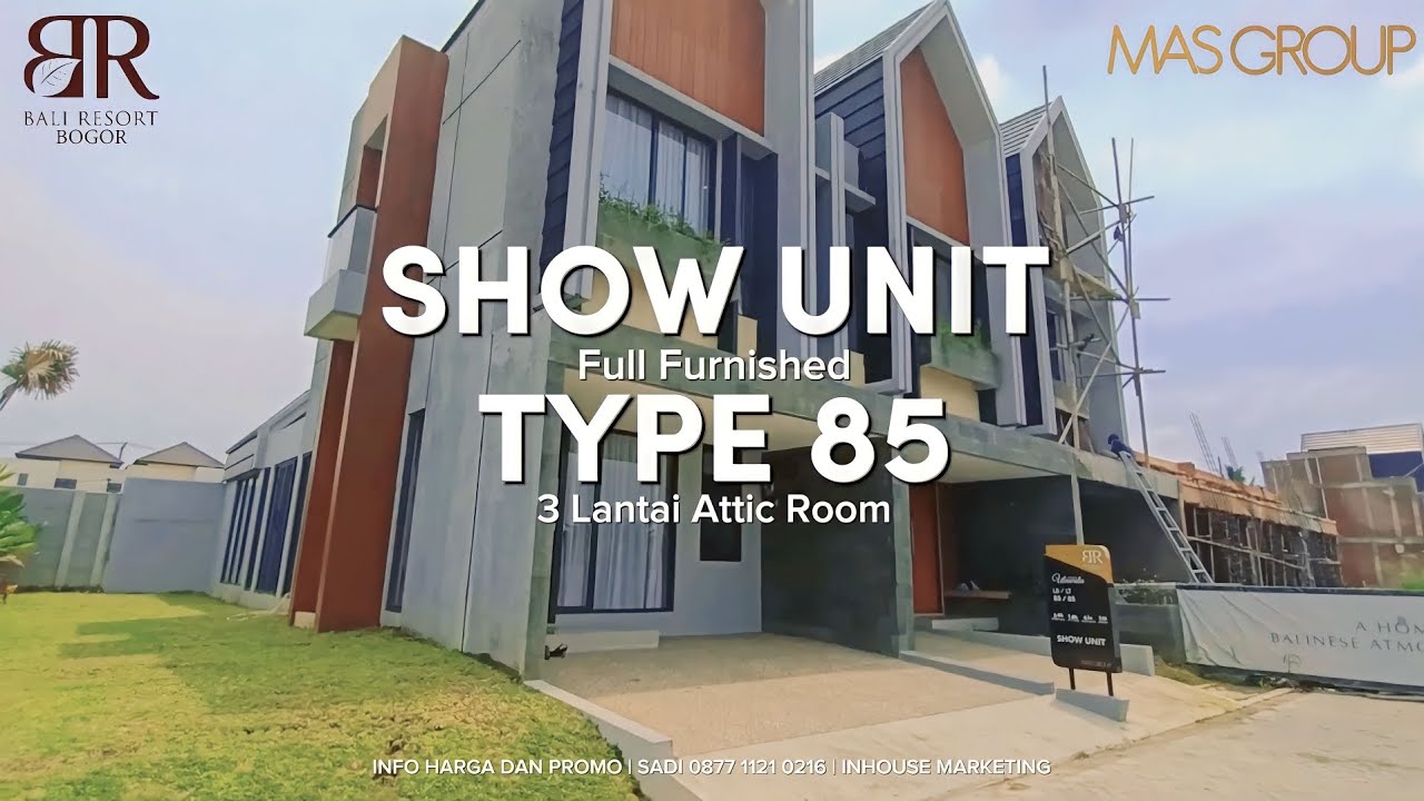 Bali Resort Bogor Show Unit Type 85 Full furnished #masgroup #baliresort #clusterpremium - YouTube