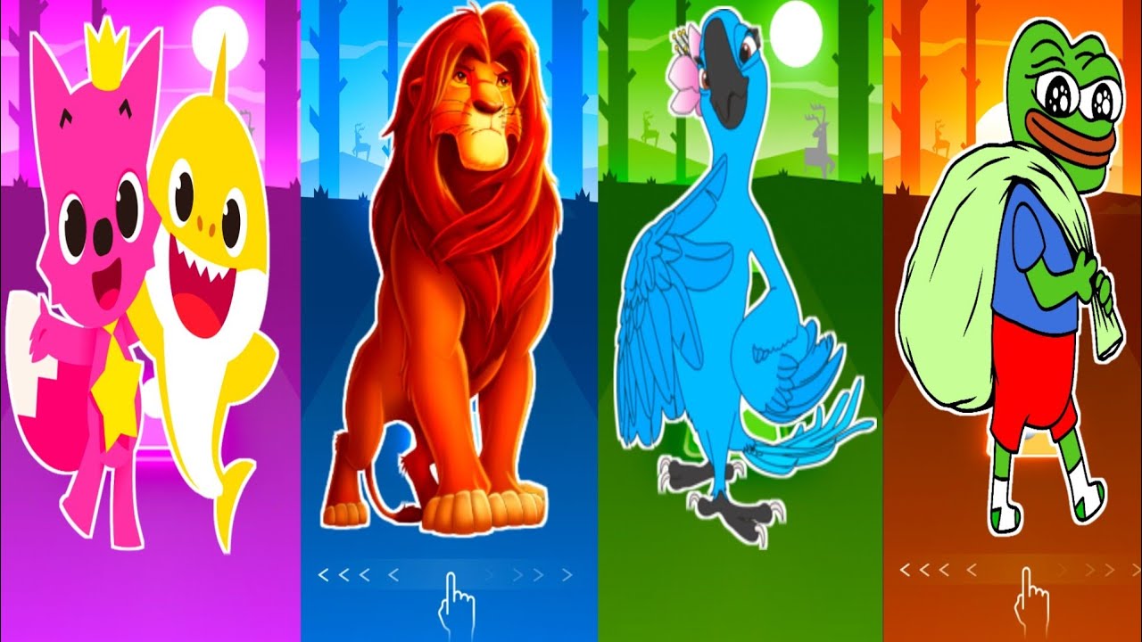 Pink Fong🆚The Lion King🆚RIO 2🆚Peepo💦Who is best player?? - YouTube