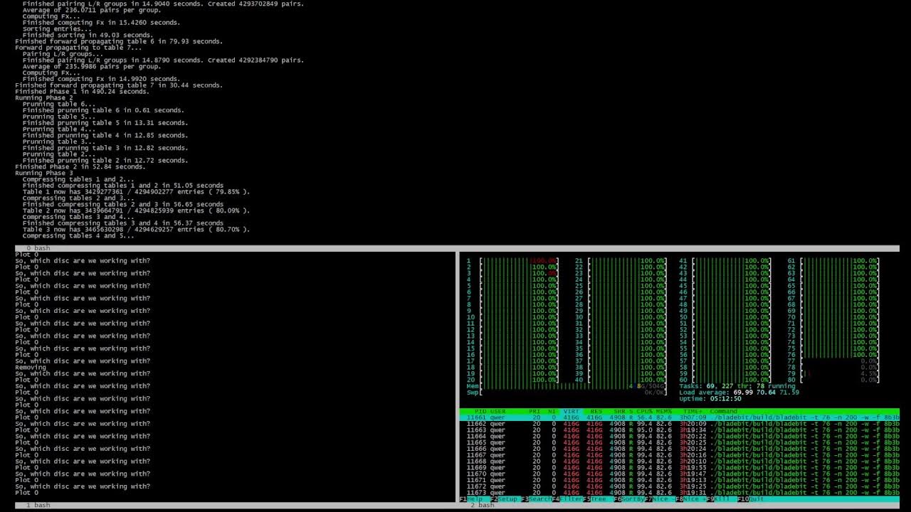 Bladebit chia plotter live stream - YouTube