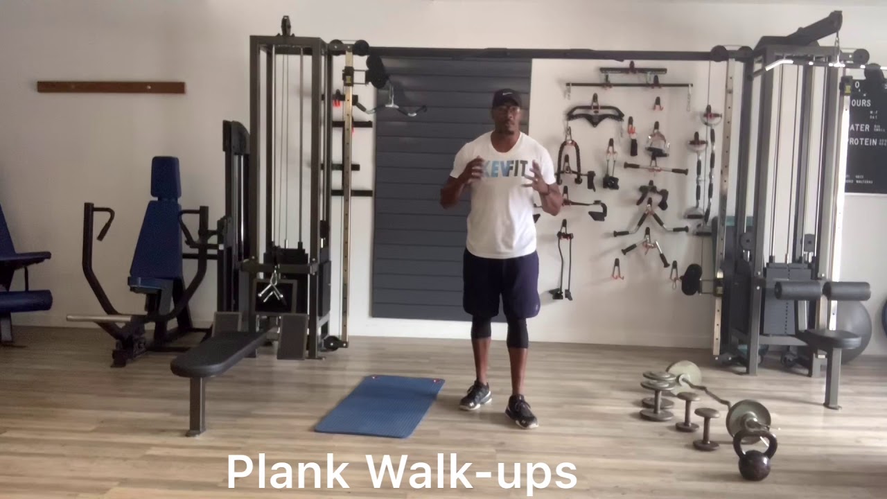 Plank Walk ups exercise demonstration - YouTube