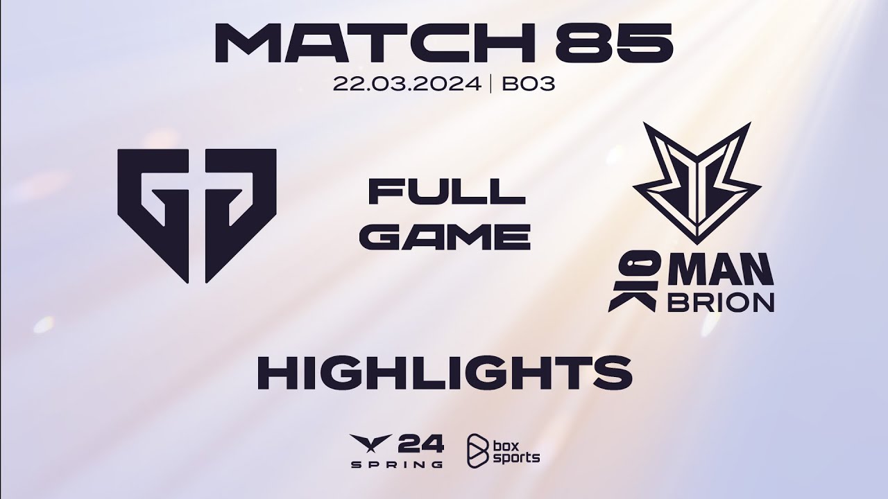 Full Highlights GEN vs BRO | Match 85 | LCK Mùa Xuân 2024 - YouTube
