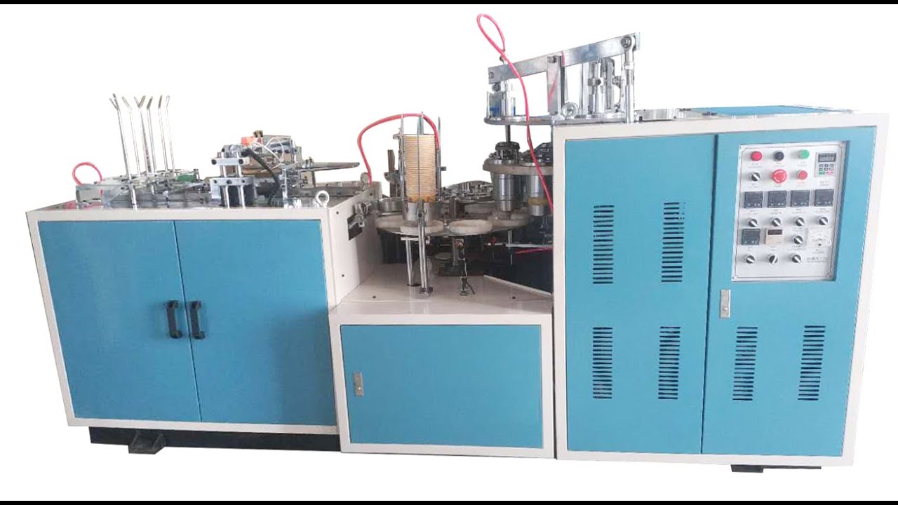 Automatic paper bowl forming machine - YouTube