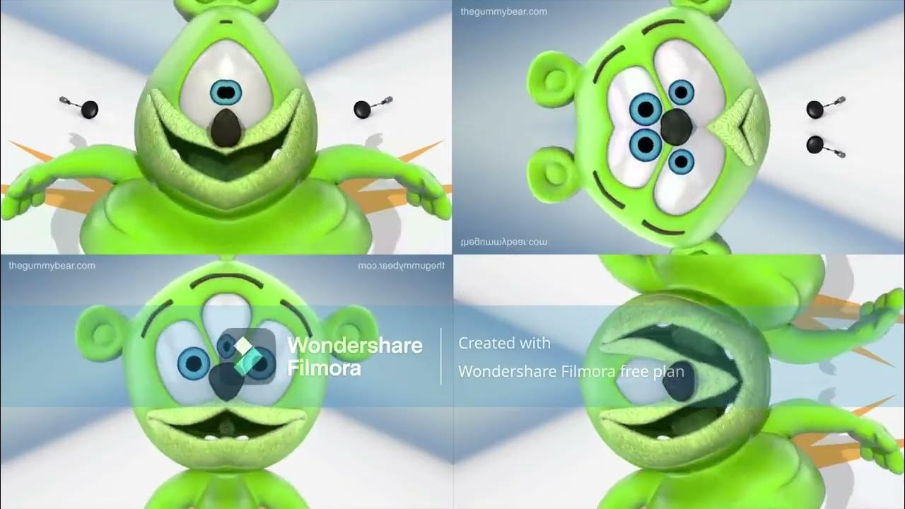 Gummy Bear Song HD (Four Mirrored Versions At Once) - YouTube