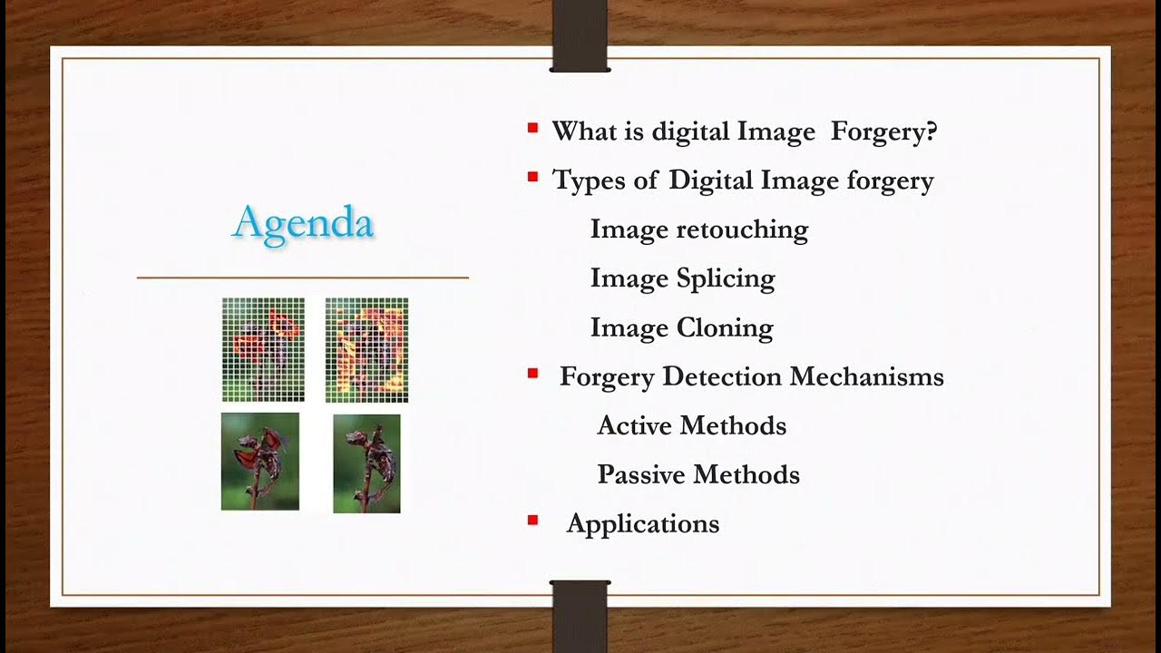 briefly explain about Digital Forgery Image detection ppt - YouTube
