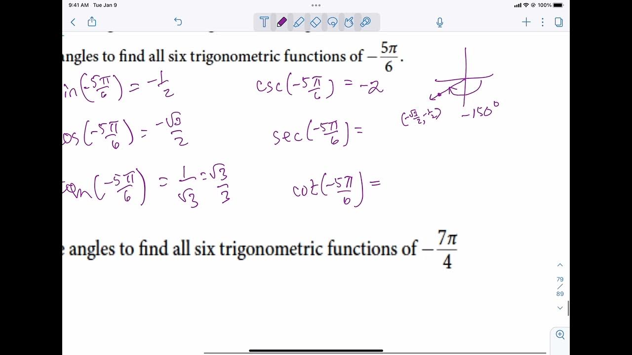 7.4 The Other Trig Functions - YouTube
