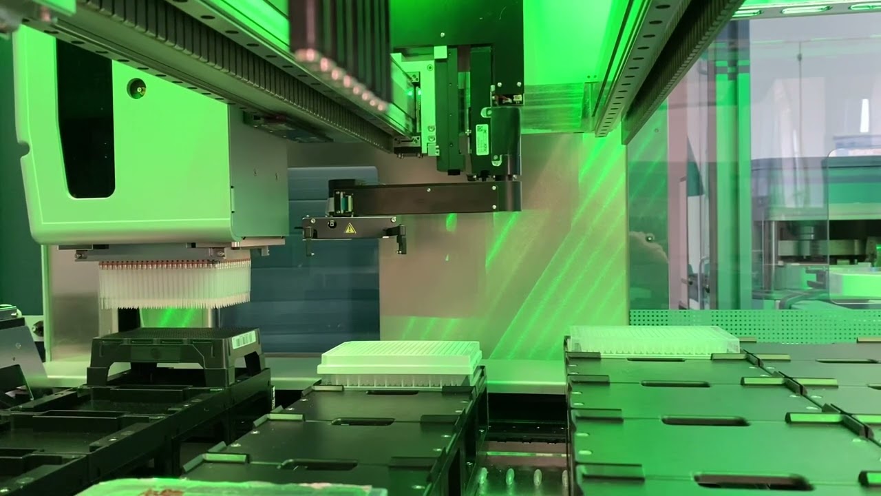 Optimising assay transfers with our Hamilton Vantage - YouTube