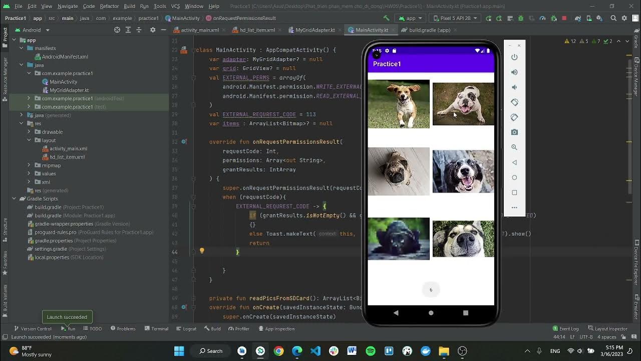 Homework 05 - Demo GridView - Mobile | HCMUS - YouTube