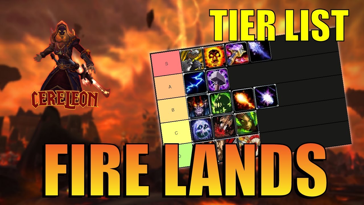 Tier list de dps para las tierras de fuego, Fire lands. - YouTube